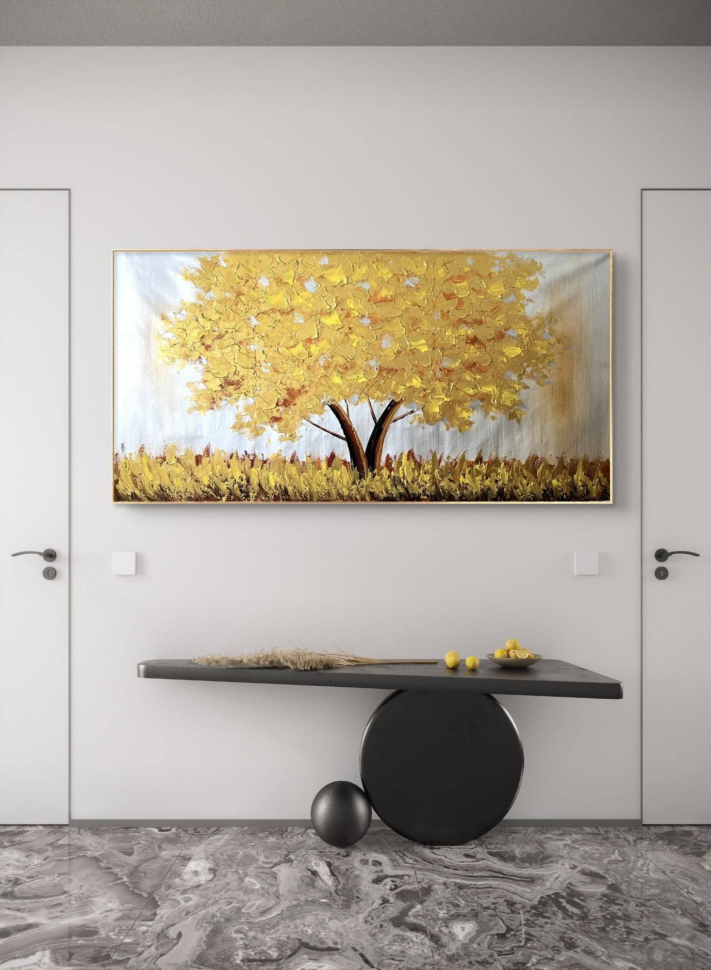 Yellow Fortune Nature Landscapes Paintings Wall Decor – Radikal Homes