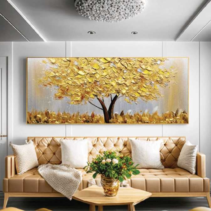 Yellow Fortune Nature Landscapes Paintings Wall Decor – Radikal Homes