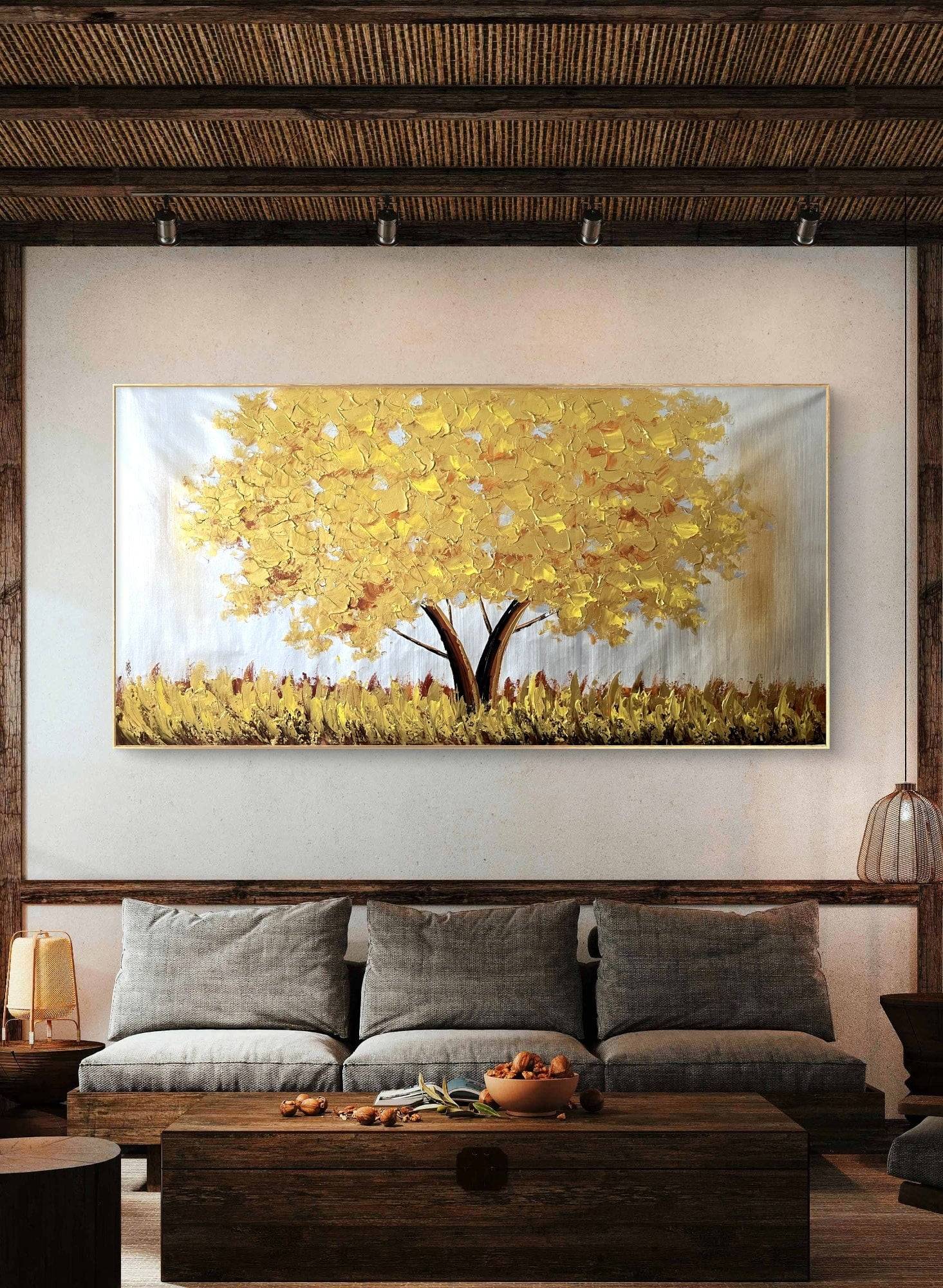 Yellow Fortune Nature Landscapes Paintings Wall Decor – Radikal Homes