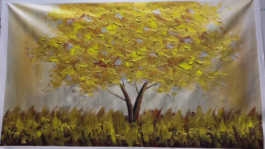 Yellow Fortune Nature Landscapes Paintings Wall Decor – Radikal Homes